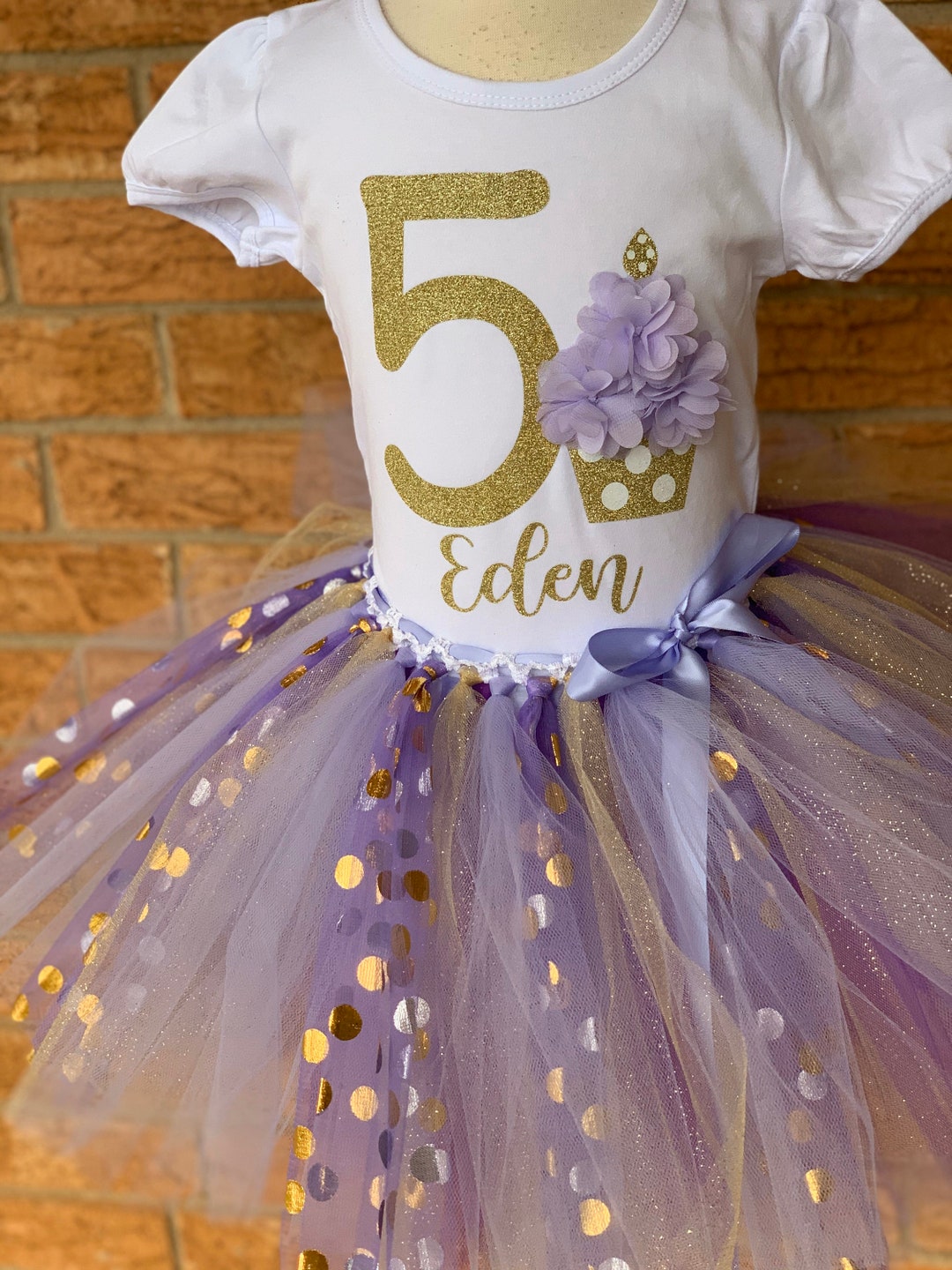 Fifth Purple Birthday Girls Outfit, 5th Birthday Outfit, Fifth Birthday ...