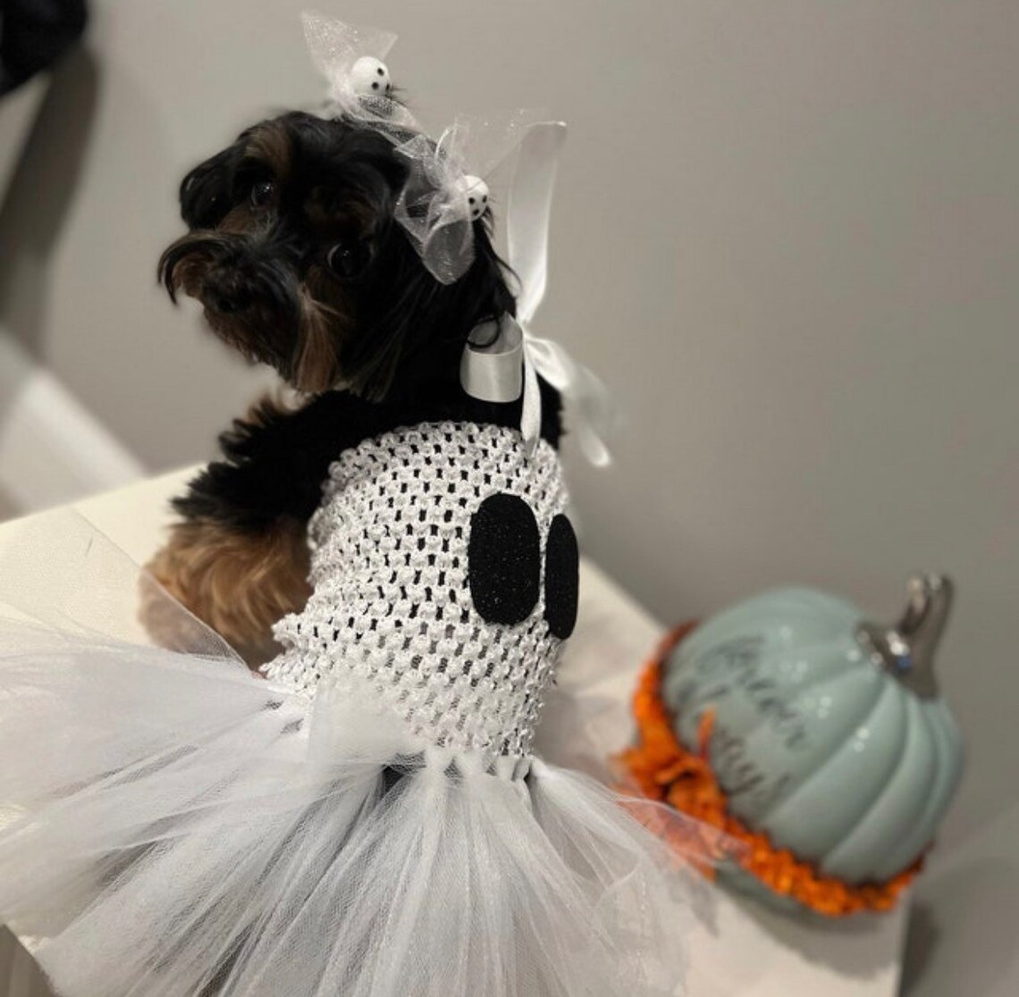 Halloween Dog Costume, Ghost Dog Tutu, Ghost Costume, Halloween Costume ...