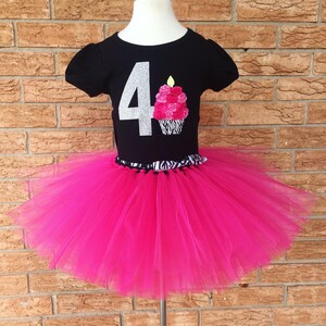 Girl's Fourth Birthday Outfit, 4th Birthday Outfit, Number Four ...