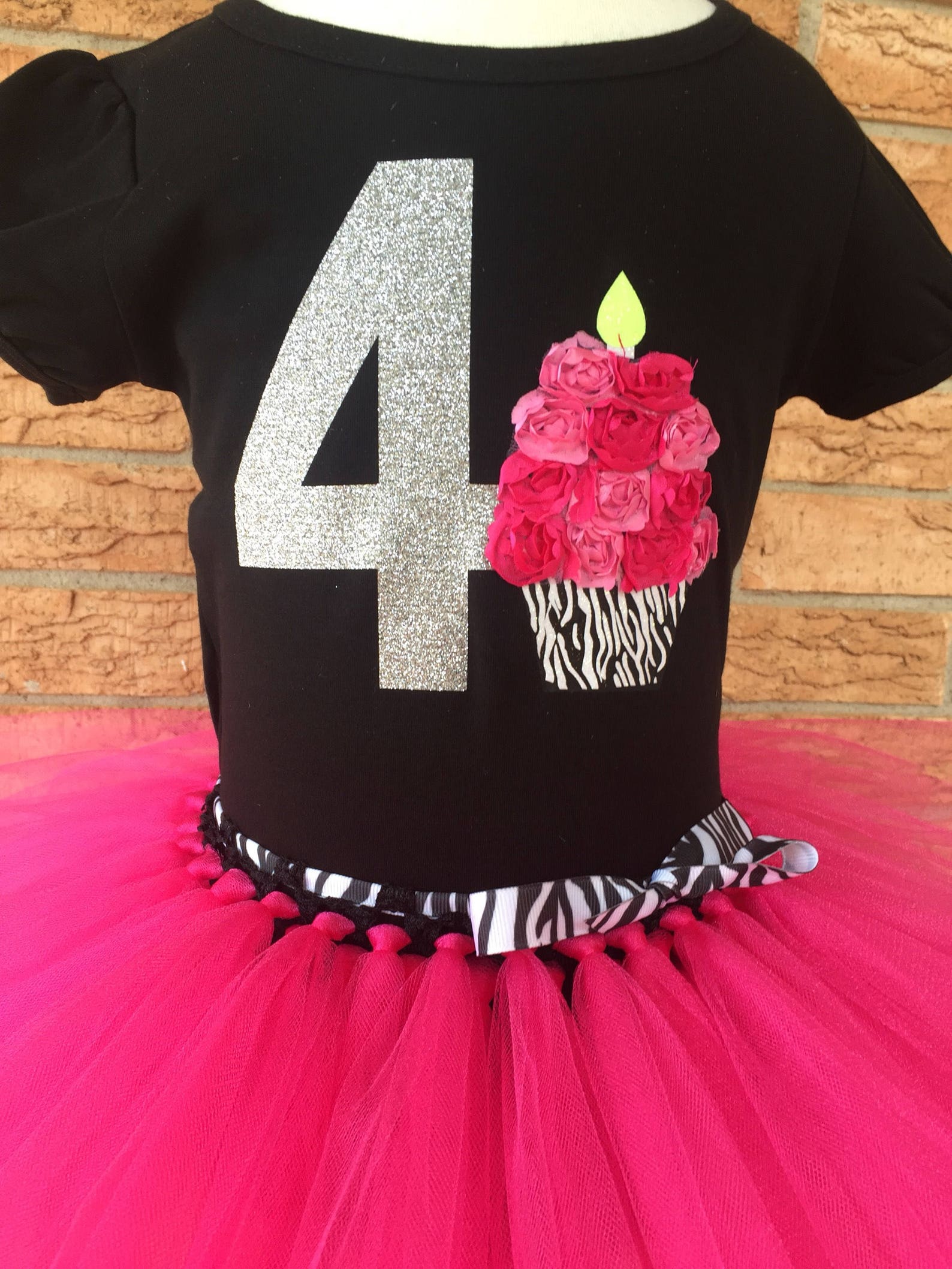 Girl's Fourth Birthday Outfit 4th Birthday Outfit Number | Etsy