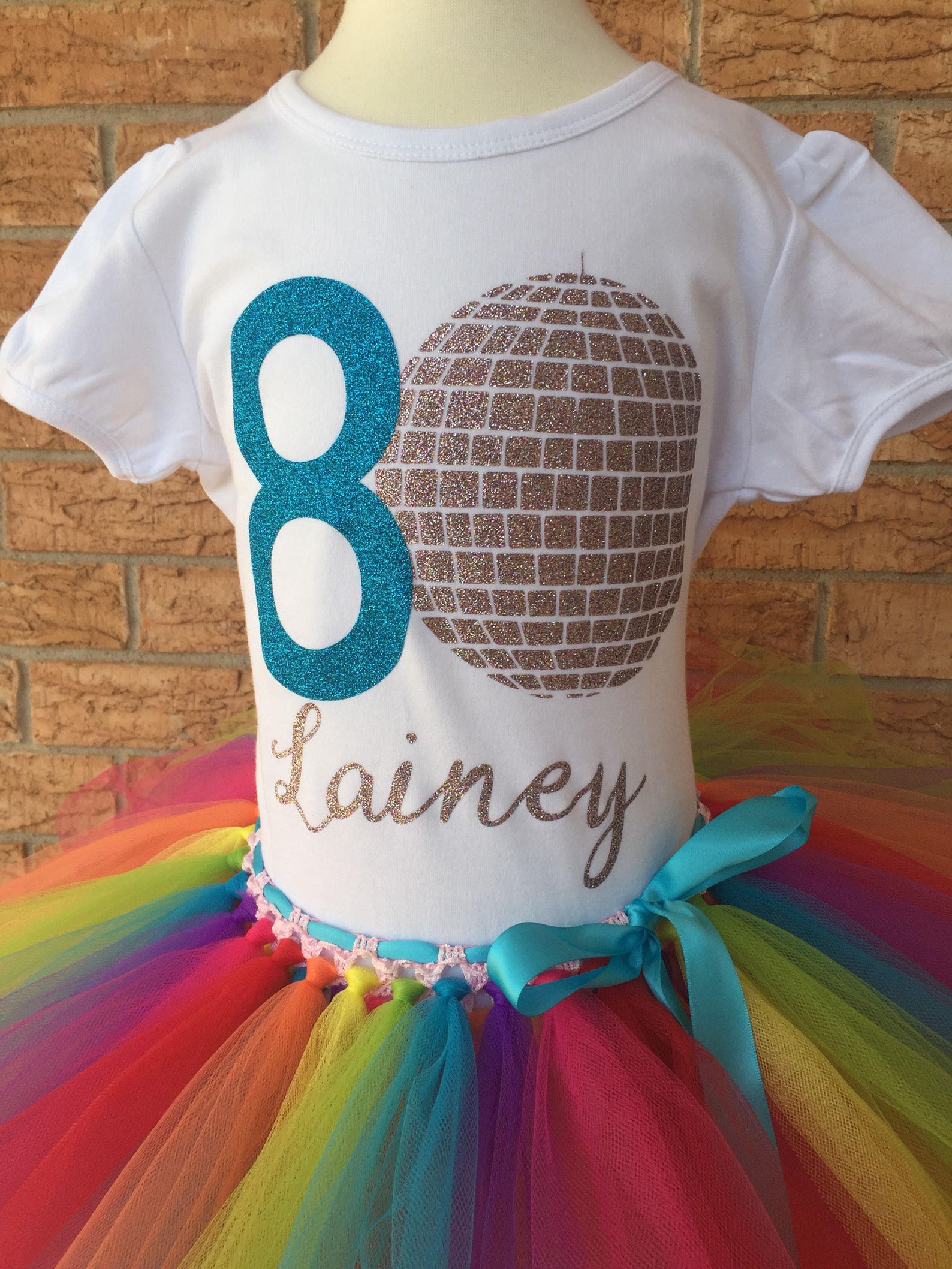 Eighth Birthday Shirt Outfit for Girls Disco 8th Birthday - Etsy