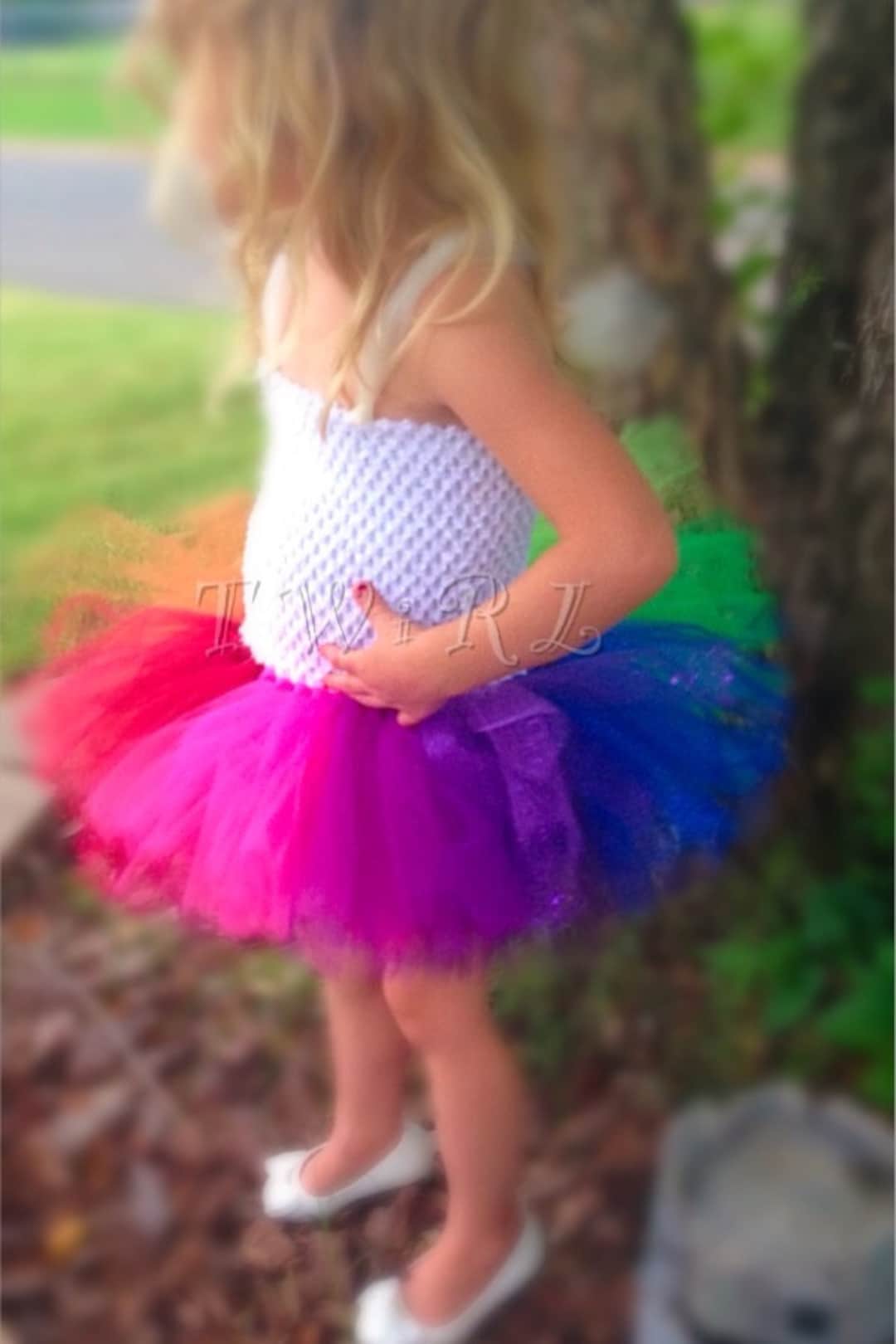 Girl's Rainbow Tutu Costume Dress, Lollipop Princess, Circus Tutu ...
