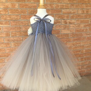 Grey silver flower girl dress gray tutu dress grey smokey | Etsy