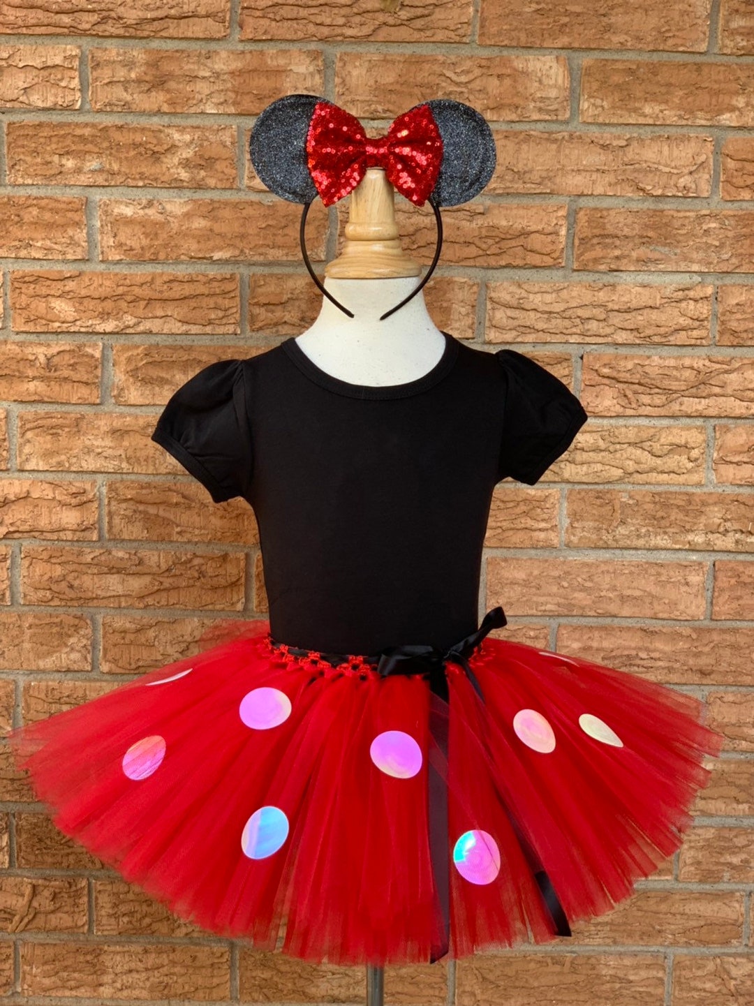 Girls Mouse Birthday, Red Tutu, Mouse Ears, Red Polka Dot Tutu, Mouse ...