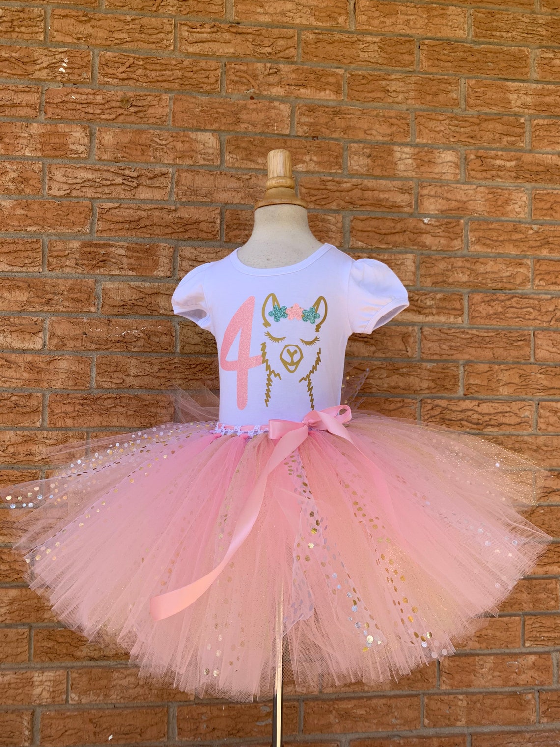 Llama Fourth 4th 4 four birthday outfit llama birthday four | Etsy