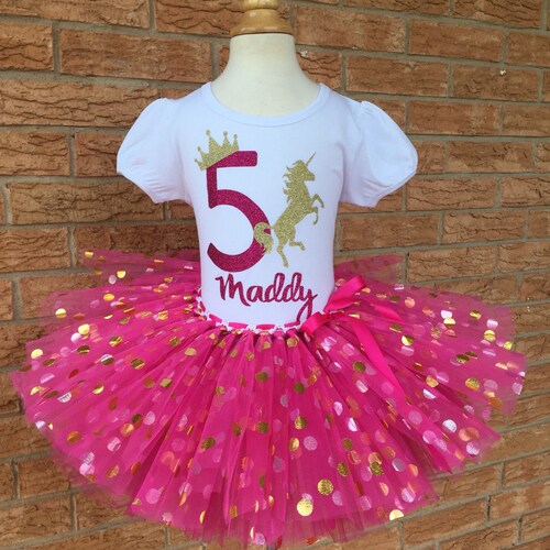 Red Unicorn Birthday Shirt 5th Birthday Outfit Girls Fifth - Etsy