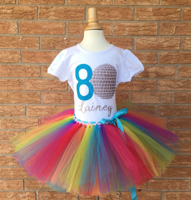 Eighth Birthday Shirt Outfit for Girls Disco 8th Birthday - Etsy