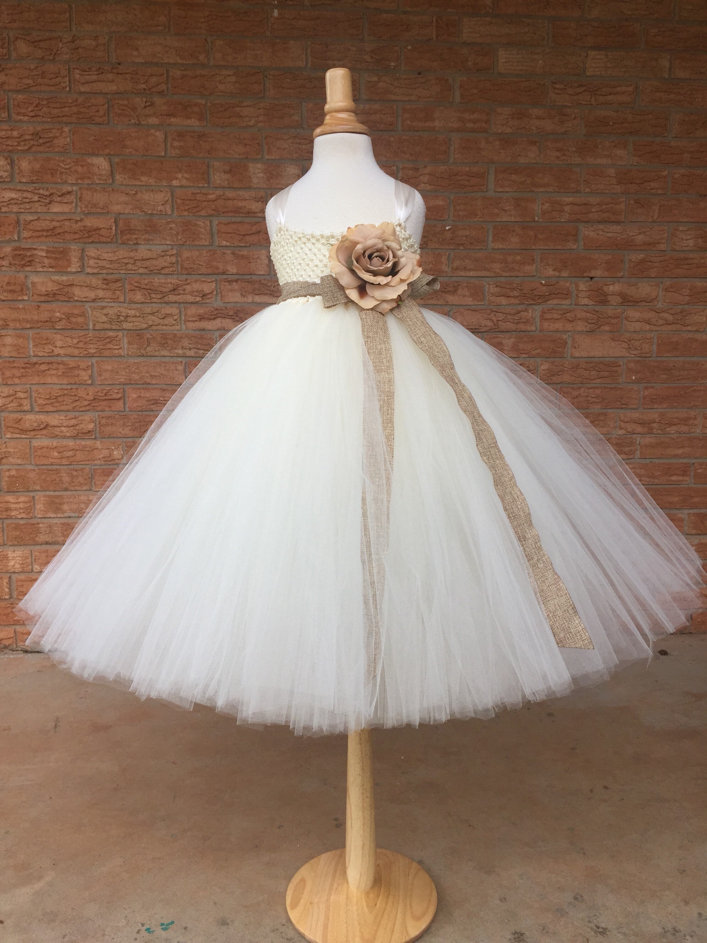 Country Rustic Flower Girl Dress Rustic Tutu Dress Country | Etsy