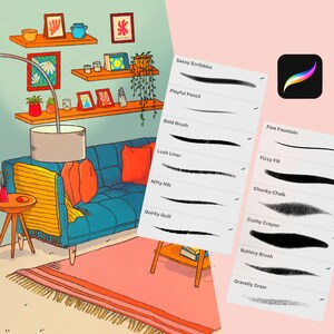 Unique Procreate Brushes for Line Art, Textured Colouring, Sketching ...