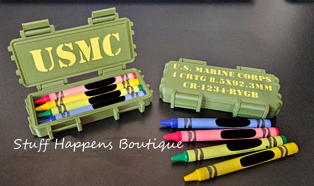 USMC Crayon Ration Box – Hidden Lid Tribute for the Proud Few - 3D ...