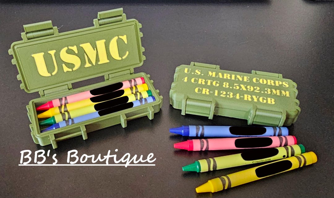 USMC Crayon Ration Box – Hidden Lid Tribute for the Proud Few - 3D ...