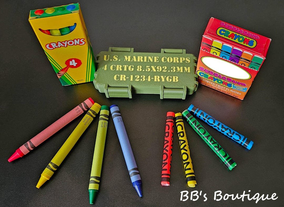 Marine Corps Tactical Ration Box - 3D Printed Box W/ Crayons OR Gum - Etsy