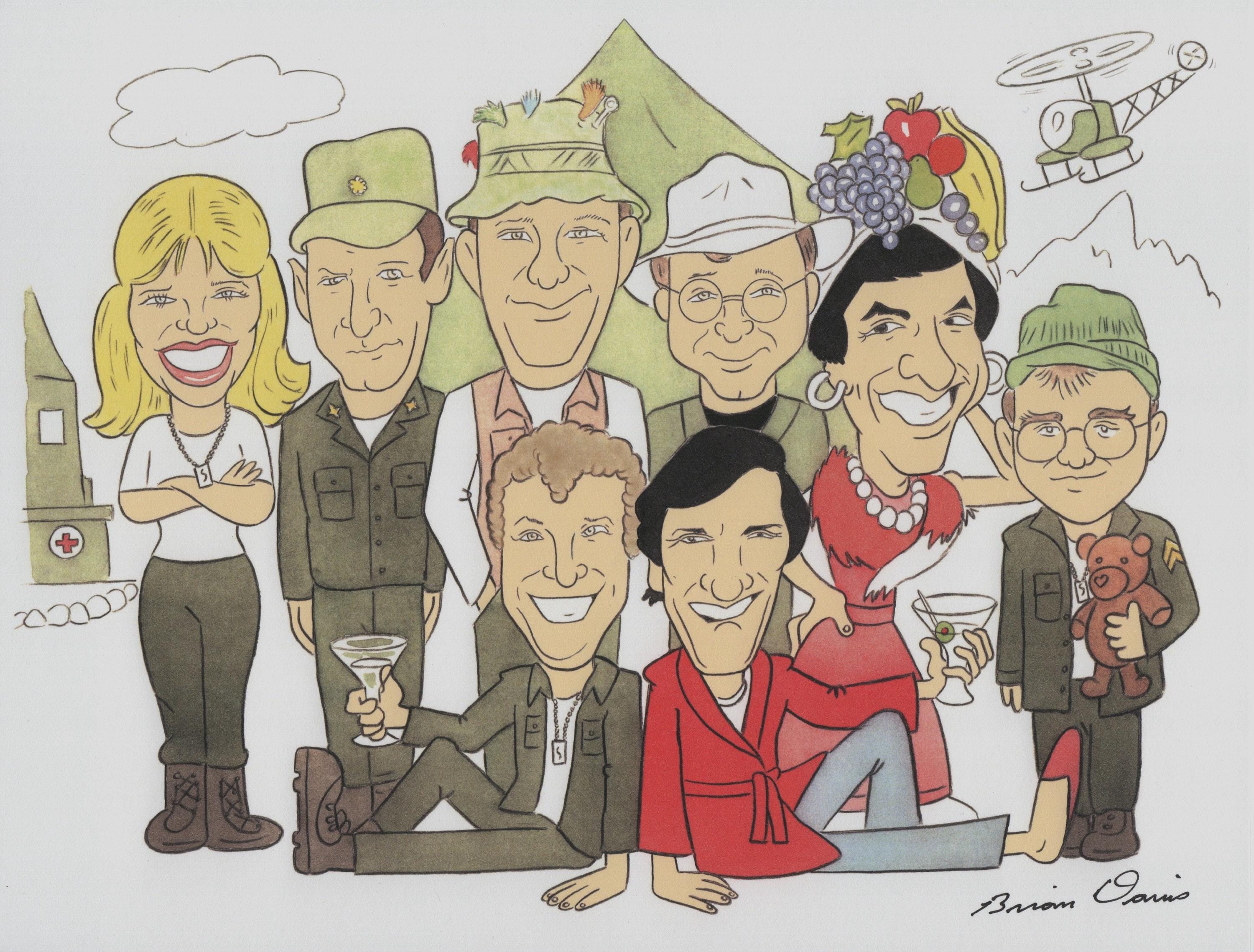 MASH CARICATURE Art Print 8.5 X 11 Hand Signed by Brian Davis - Etsy