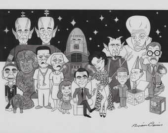 BAYWATCH CARICATURE Art Print 8.5 X 11 Hand Signed by Brian Davis - Etsy