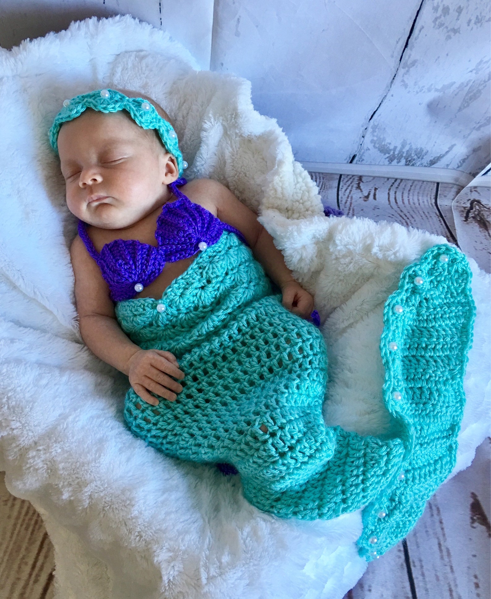 Baby Mermaid Outfit Newborn Mermaid Tail Mermaid Tail - Etsy Canada