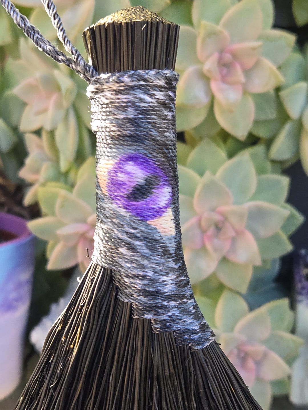 Iris; Handmade Hen's Wing Mini Whisk Broom 10" Tall. Fully Functional ...