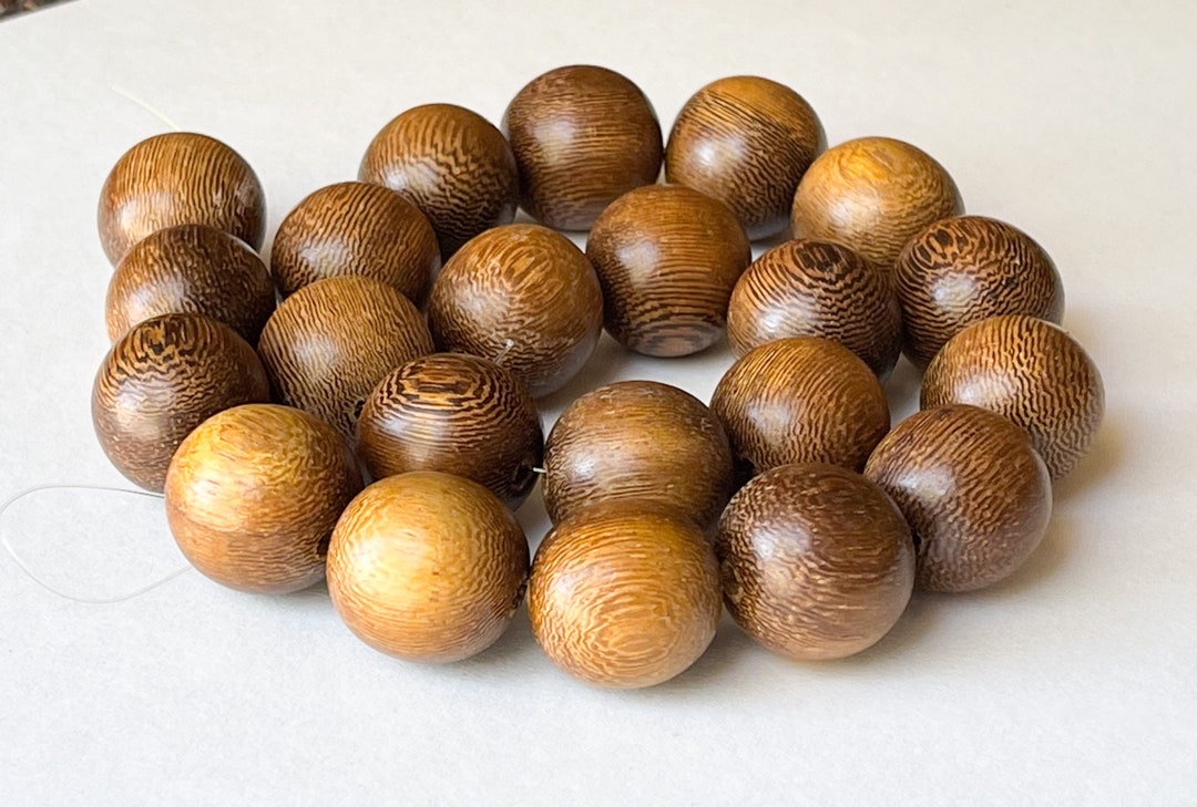 20MM Round Wood Beads, Robles Wood Beads, Robles Round, Natural Wood ...