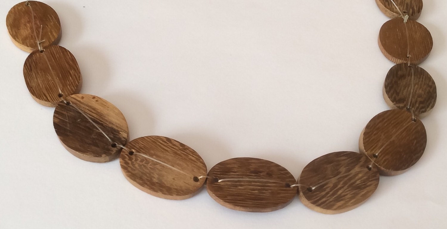 Natural Wood Oval Connector Disc Robles 10 Pc - Etsy