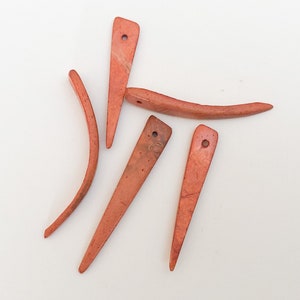 Coco Sticks, Coconut Shell Sticks Tusks, Wood Stick Beads, Coral-30pc ...