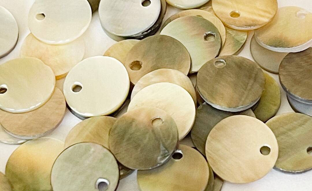 Pretty Shell Charms, 10mm Shell Disc Blacklip Shell-10pc - Etsy