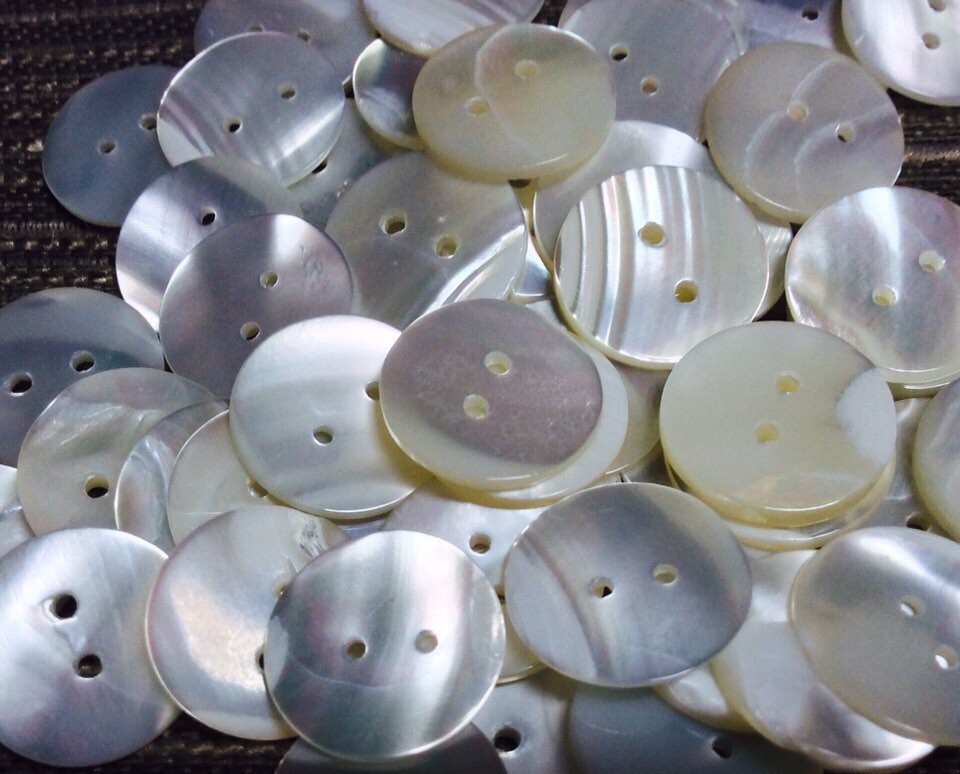 White Shell Button Lot 9mm-50 Pc | Etsy