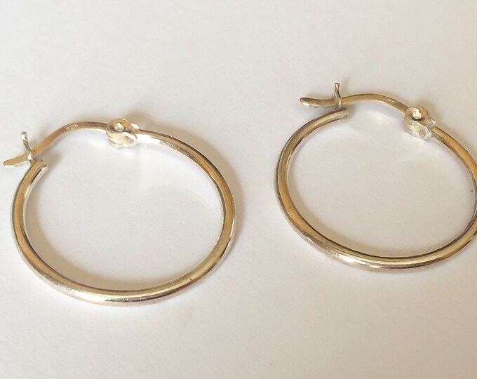 925 Sterling Silver 2mm X 25mm Hoop Earrings With Click Sold in Pairs ...