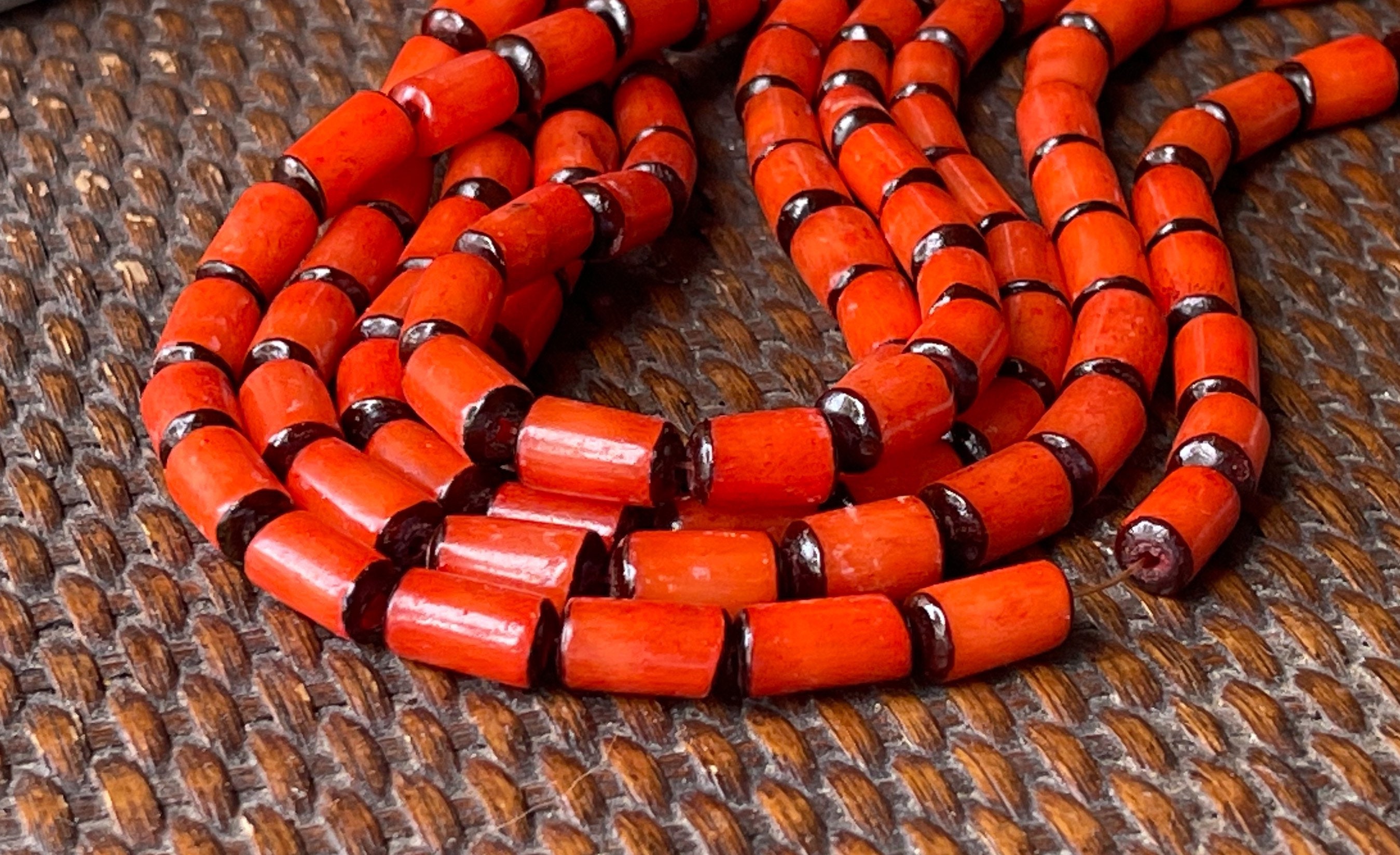 Natural Buri Nut Beads Tube 16 Strand Orange - Etsy