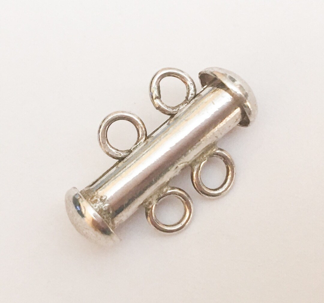 Sterling 2 Strand Slide Clasp Lock-1 Set - Etsy