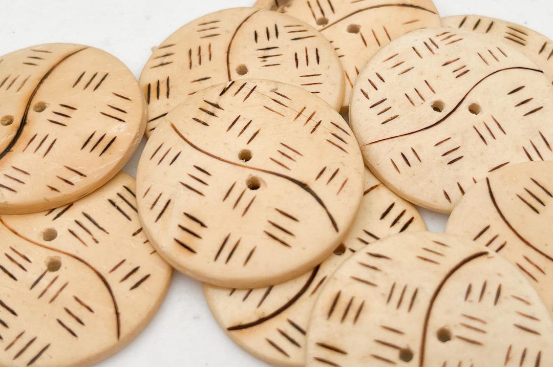 10 Hand Carved Buttons 1 1/4 Inch - Etsy