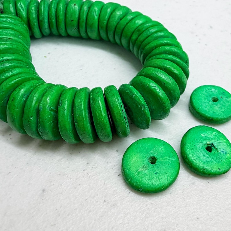 Wood Disc Rondelle Beads - Etsy