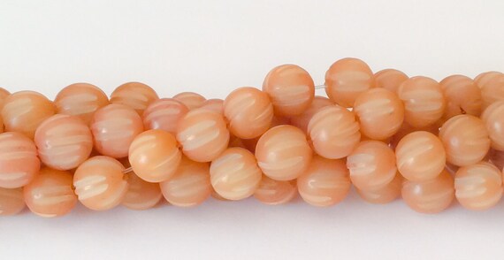 Tan Nut Beads Buri Round Carved 10mm 16 strand | Etsy