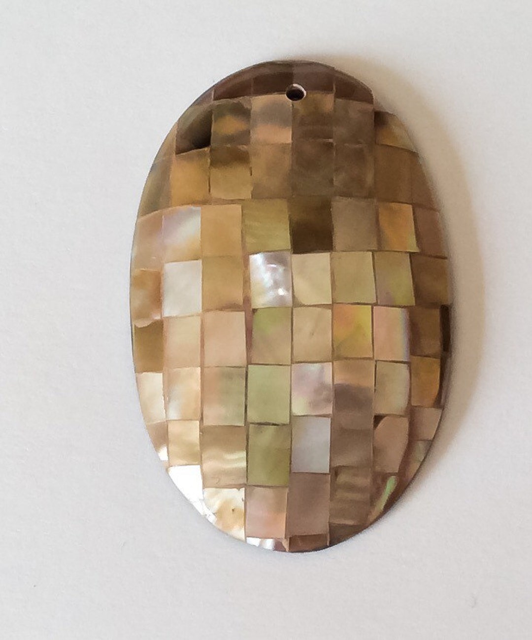 Mosaic Shell Pendant Brownlip Shell Oval - Etsy