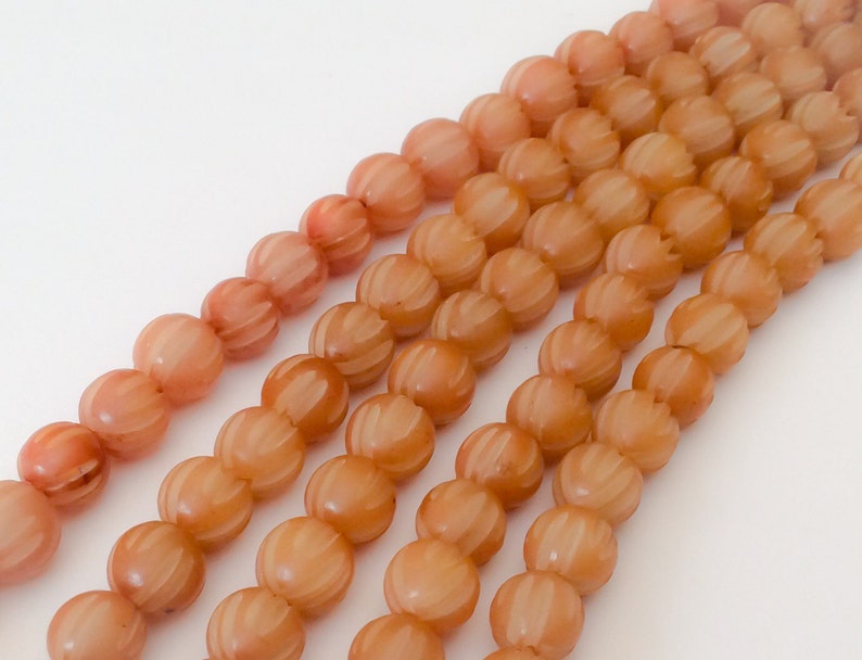 Tan Nut Beads Buri Round Carved 10mm 16 strand | Etsy