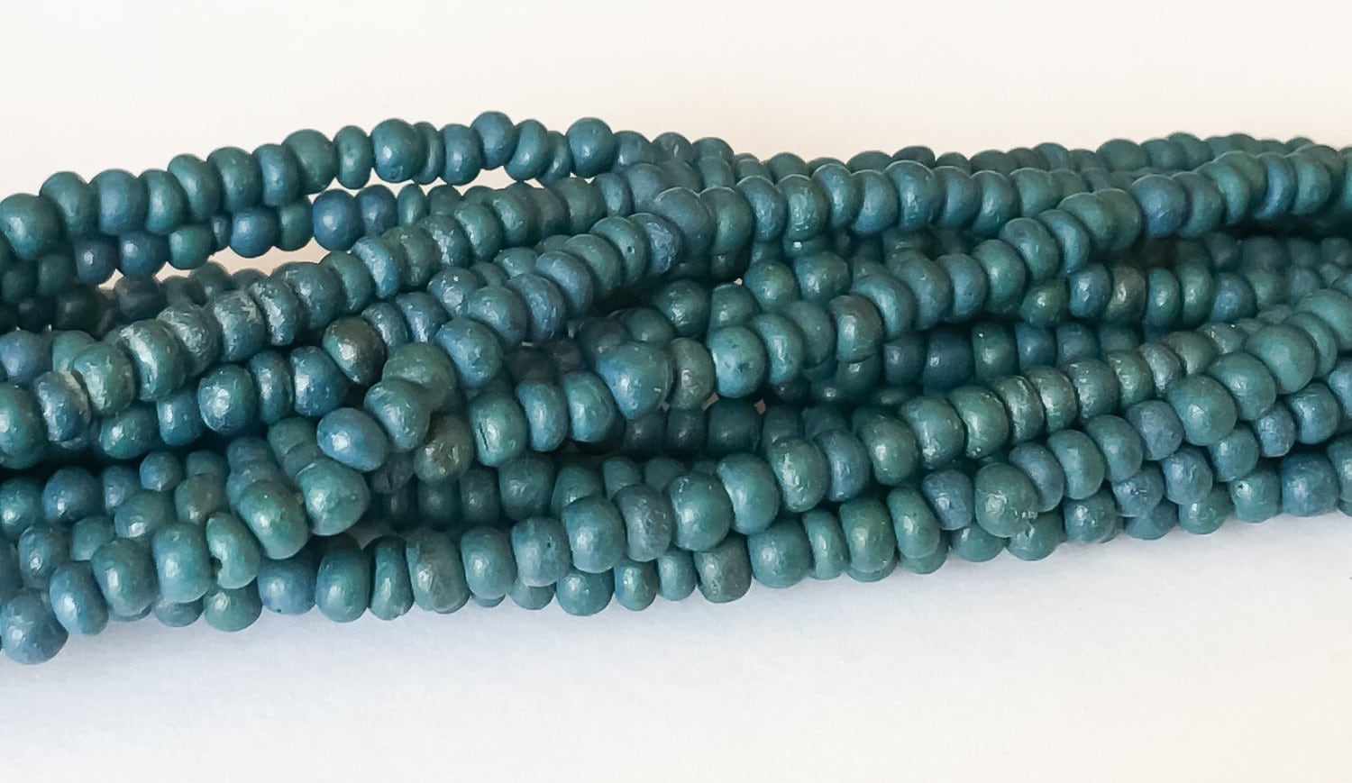 Small 2-3mm Coconut Beads, Natural Wood Beads, Coco Pukalet Teal 16 ...
