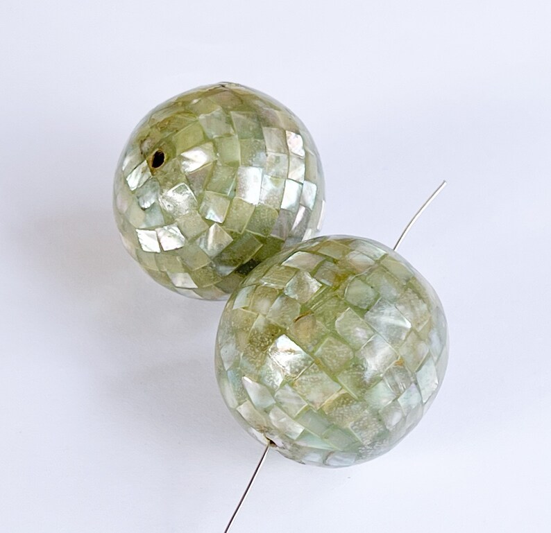 Shell Focal Bead Large Round Inlaid Shell Abalone 30MM 1 PC - Etsy