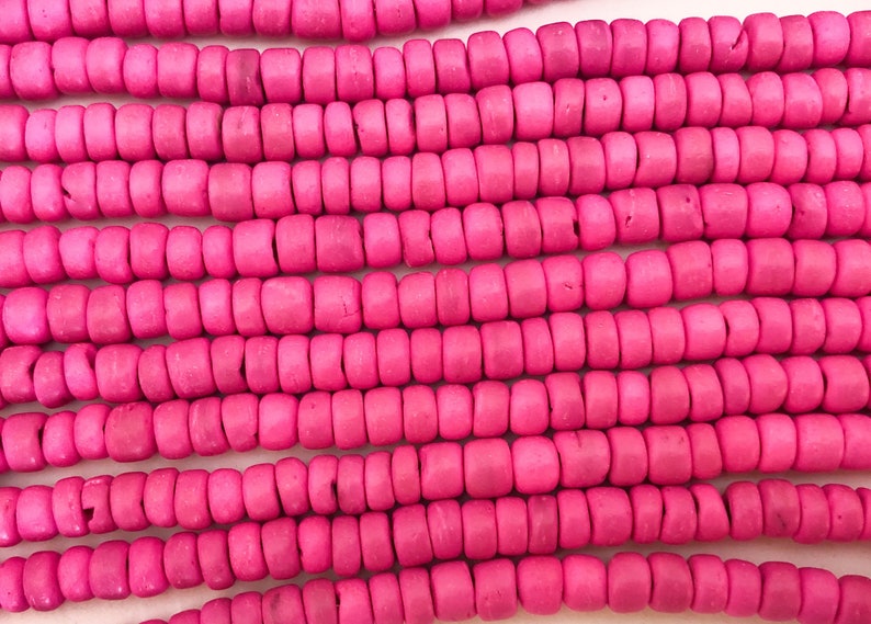 4-5mm Coconut Beads Natural Wood Beads Coco Rondelle Pukalet | Etsy