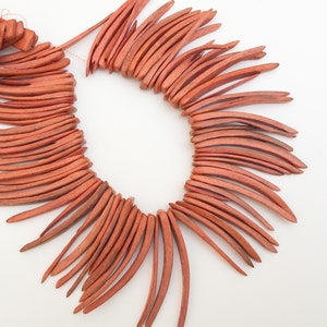 Coco Sticks, Coconut Shell Sticks Tusks, Wood Stick Beads, Coral-30pc ...