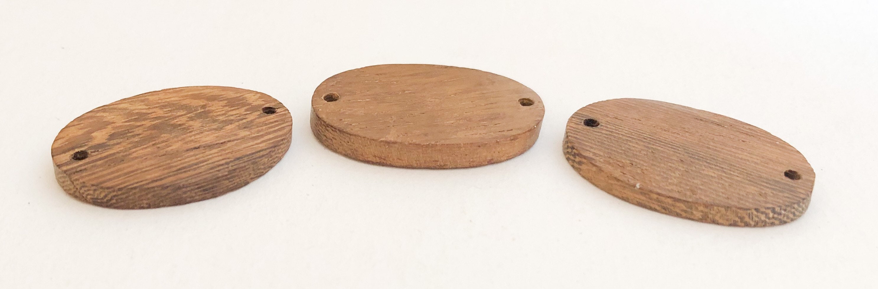 Natural Wood Oval Connector Disc Robles 10 Pc - Etsy