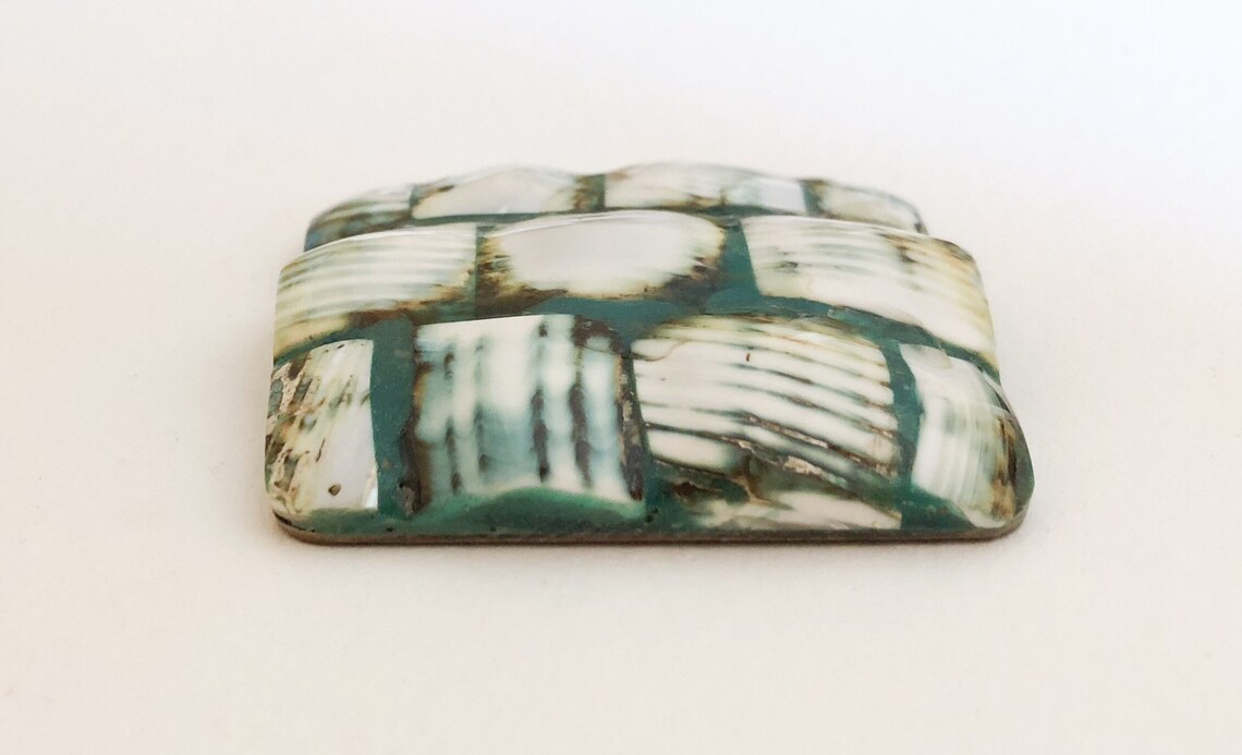 Natural Shell Pendant Green Turbo Shell Square - Etsy