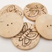 6 Hand Carved Buttons 1 1/4 Inch - Etsy