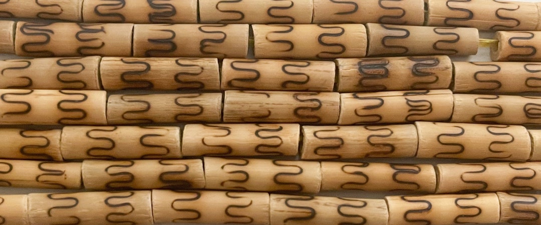 Burnt Bamboo Wood Tube 3/4 Inch 16" Strand - Etsy