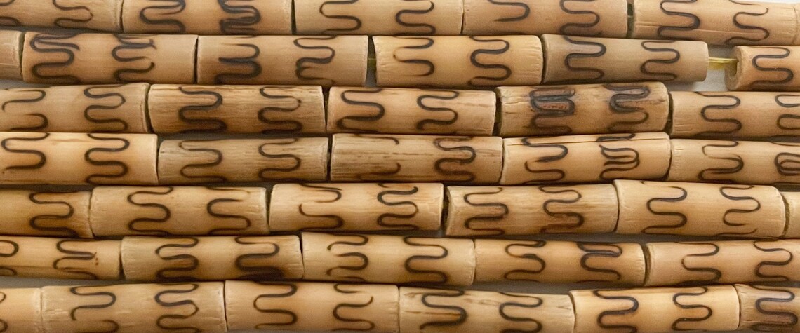 Burnt Bamboo Wood Tube 3/4 Inch 16" Strand - Etsy