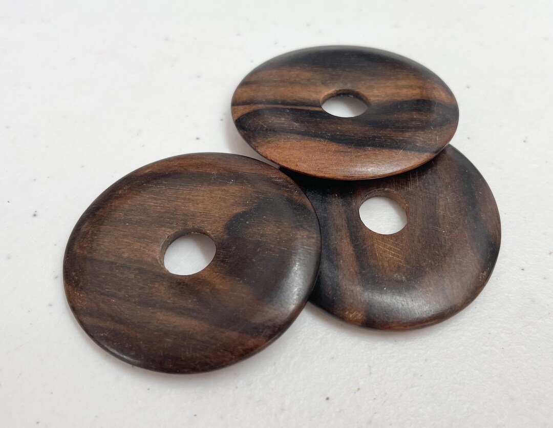 Large Wood Donut Ring Tiger Ebony 50mm-1pc - Etsy