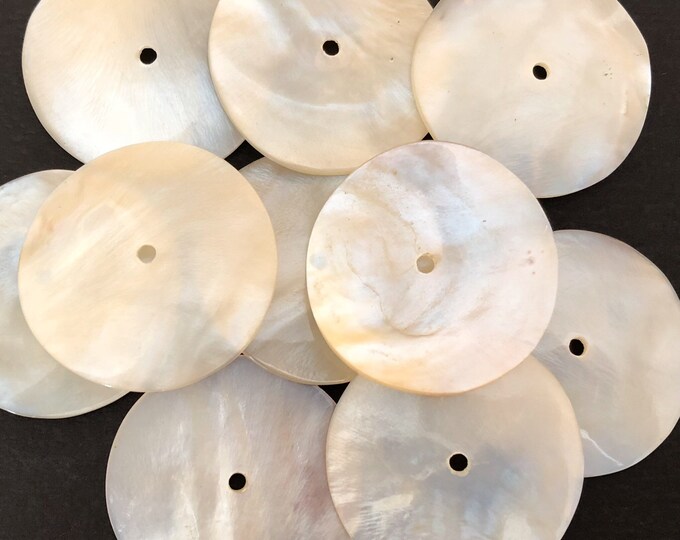 Shell Buttons 6 Pieces of Rich Luster White Shell Buttons, Beautiful ...