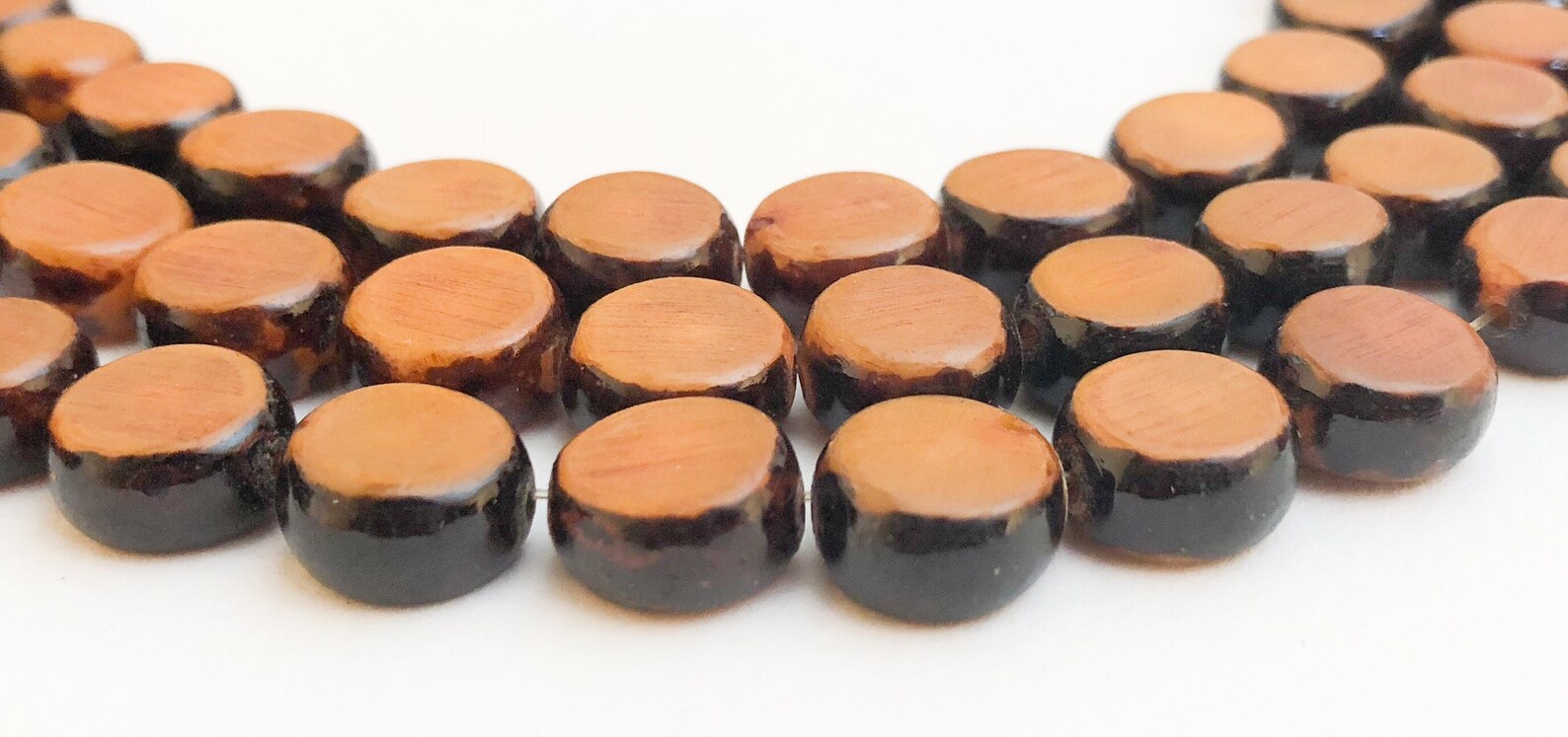 Natural Buri Nut Beads 16 Strand Mustard Flat Round Coin - Etsy