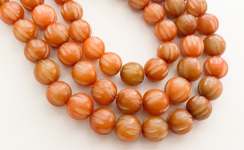 Tan Nut Beads Buri Round Carved 10mm 16 Strand - Etsy