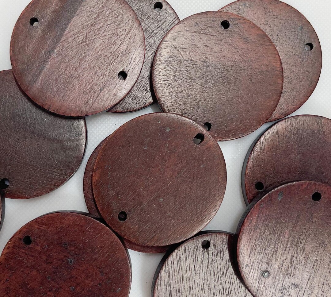 Wood Connector Link Beads Disc Burgundy 10 Pcs - Etsy