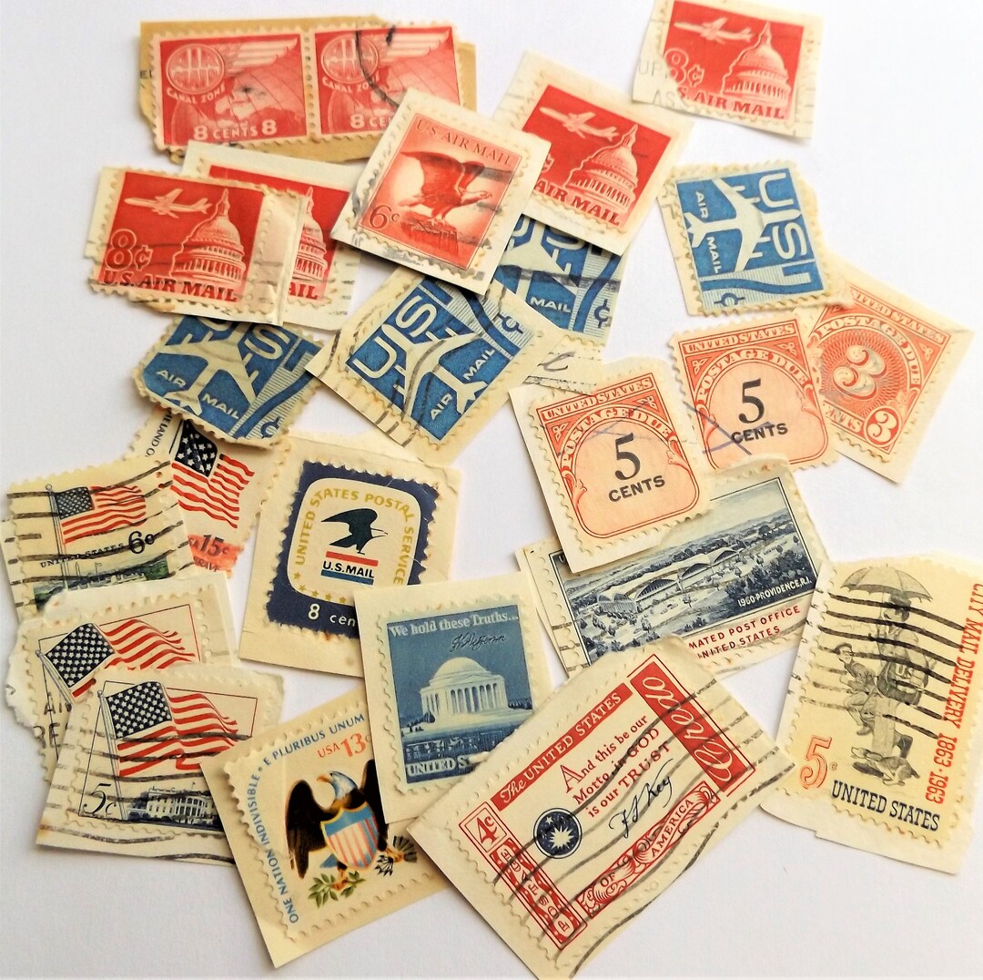 USPS Vintage Commerative, Airmail and Postage Due Stamps - Etsy