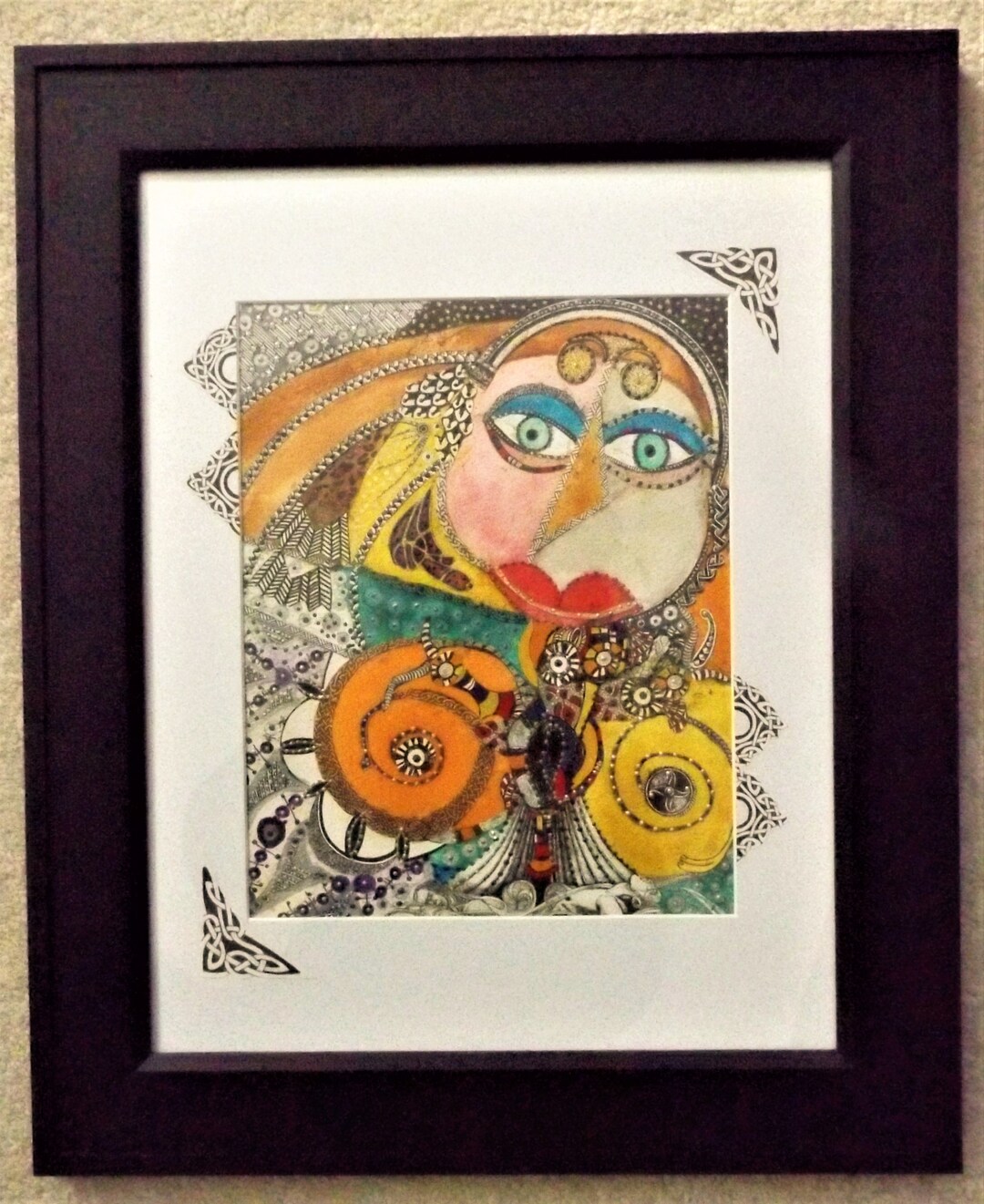 Eve With Eyes Open Original Framed Multi-media Art From Imergination - Etsy