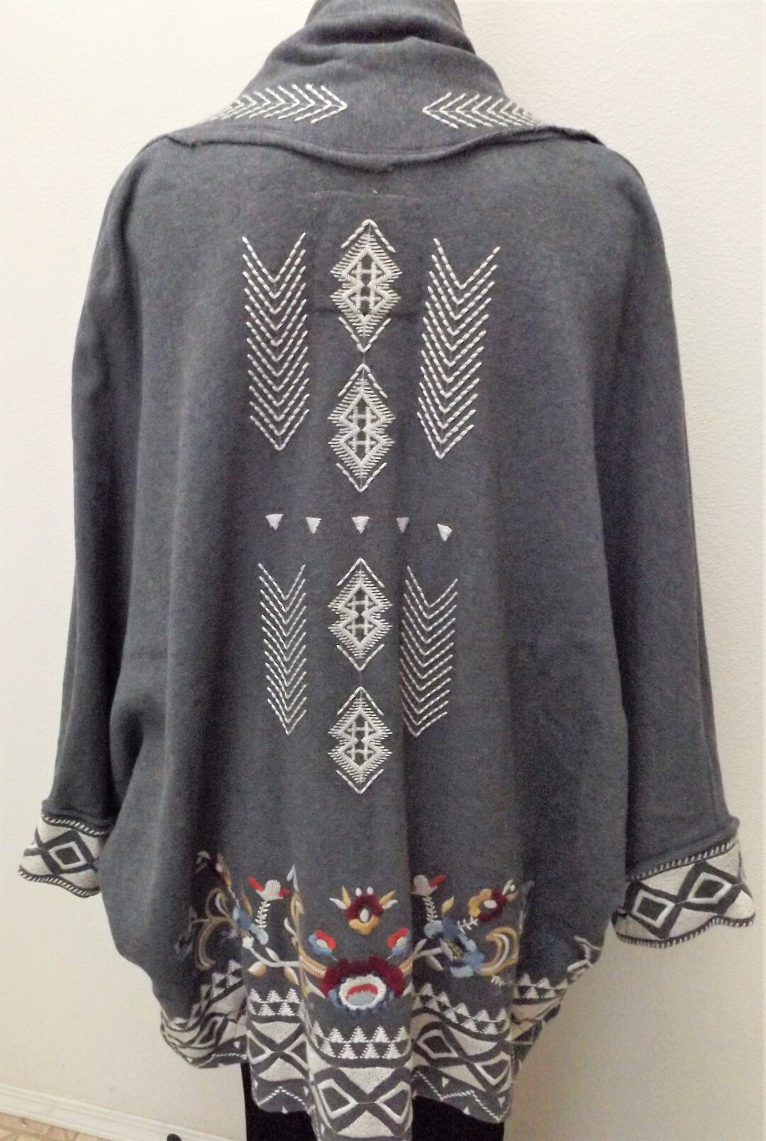 JW Los Angeles ~ Joy, Love, Light Gray Embroidered Jacket - Etsy